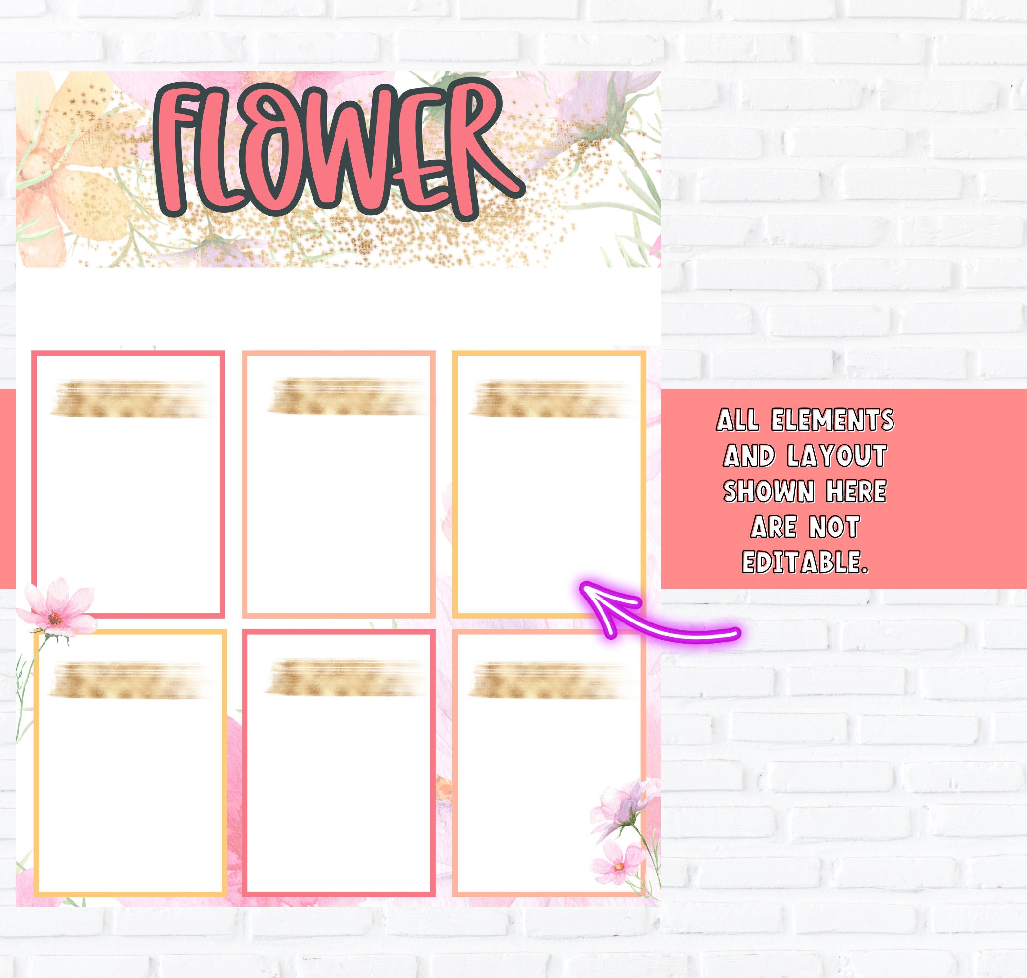 Flower Gram Fundraiser Flyer | Valentine Gram Template | Fundraising ...