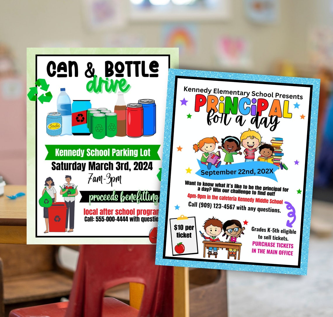 EDITABLE PTA Fundraiser Flyer School Fundraiser Flyer PTA Events Flyer ...