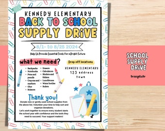 Back to School Bash Flyer | Editable Back to School Flyer | Printable ...