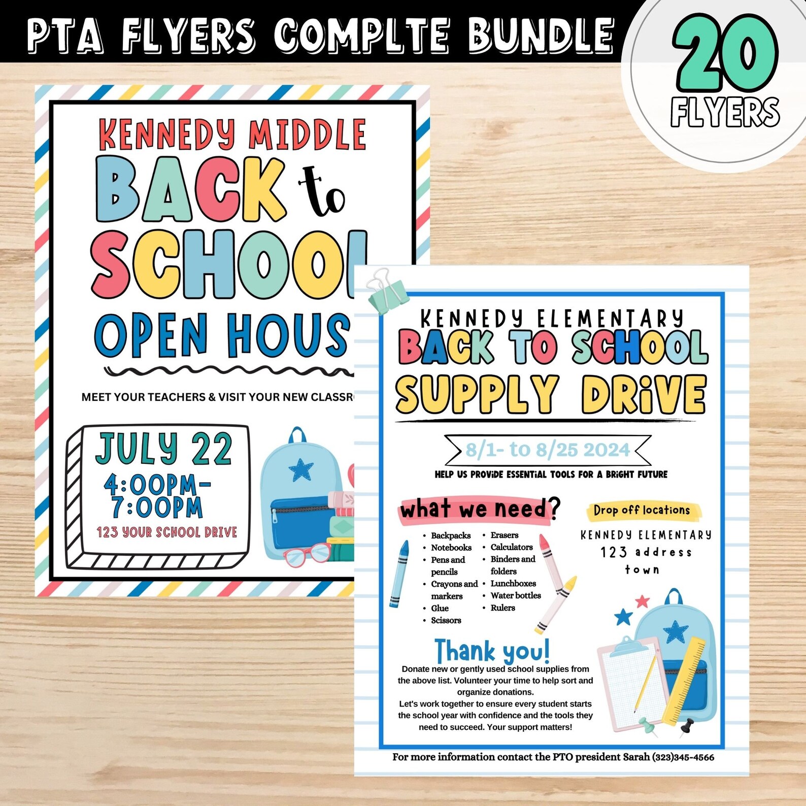 EDITABLE PTA Bundle | Open House Flyer | Join the Pta | Pta Membership ...