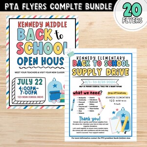 EDITABLE PTA Bundle | Open House Flyer | Join the Pta | Pta Membership ...