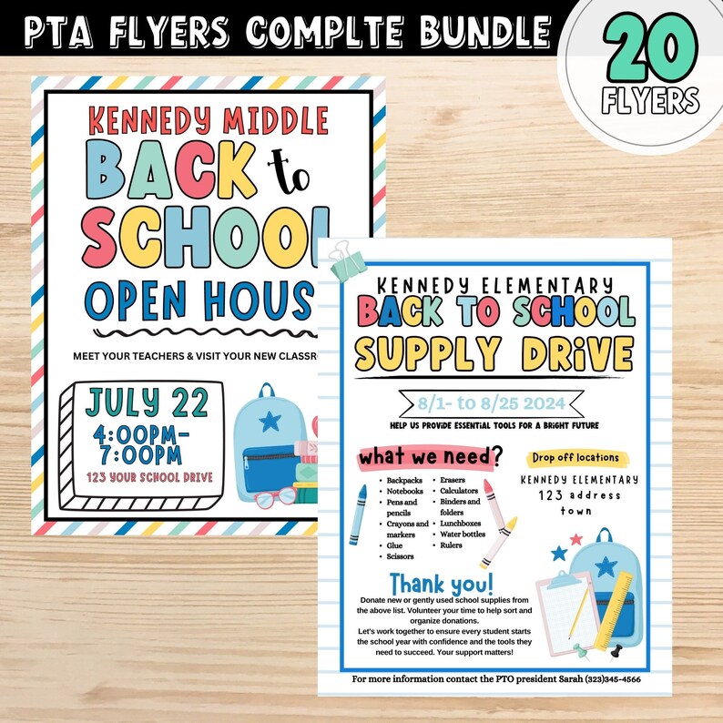 EDITABLE PTA Bundle | Open House Flyer | Join the Pta | Pta Membership ...