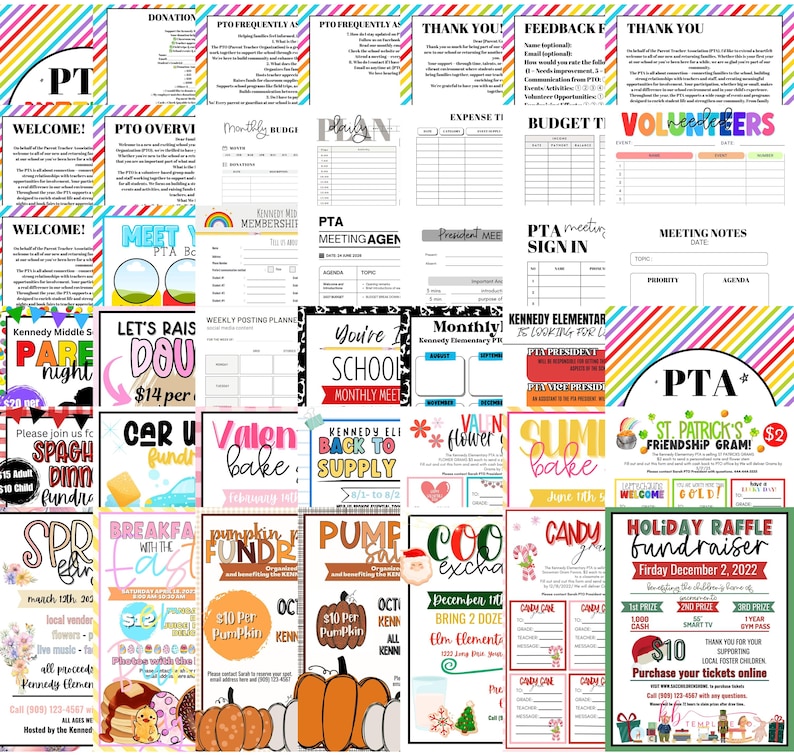 Editable Ultimate PTA PTO President Starter Binder Kit| School PTO ...