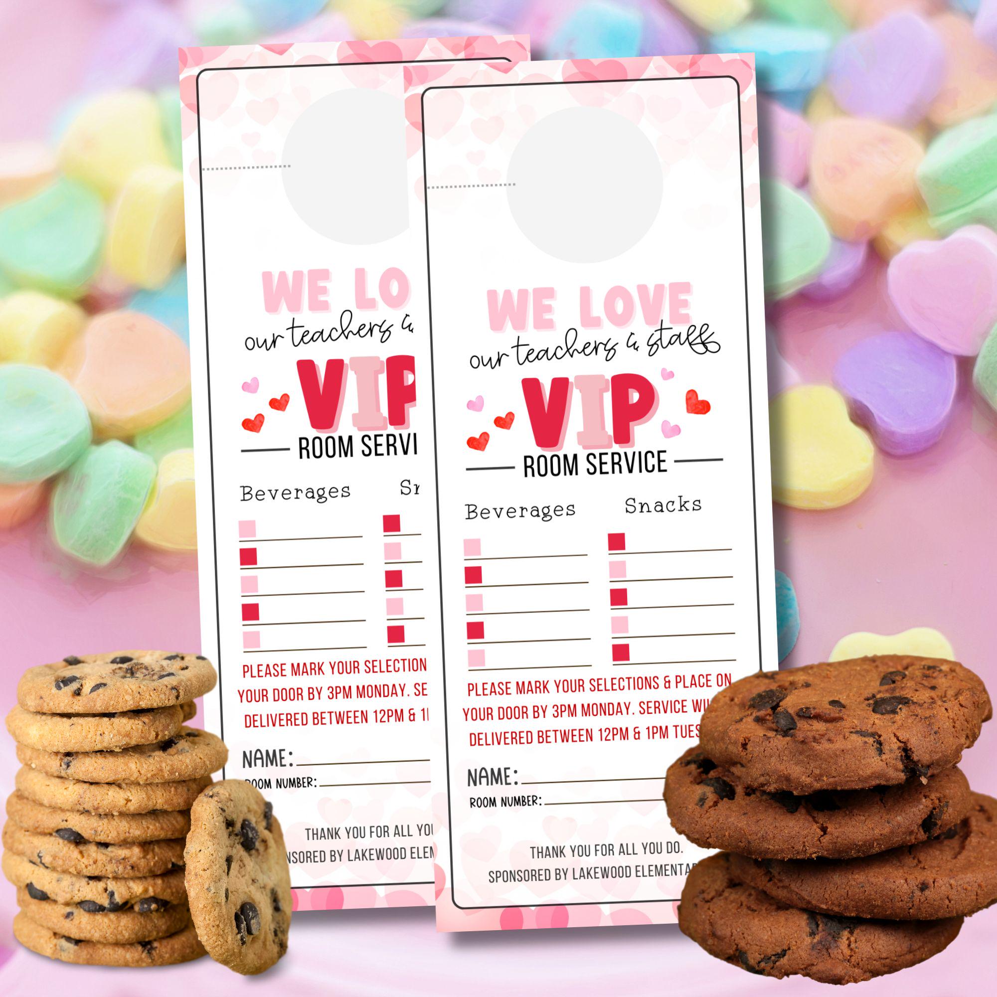 PTA PTO Valentine's Day| Room Service Door Hanger | Valentines Teacher ...