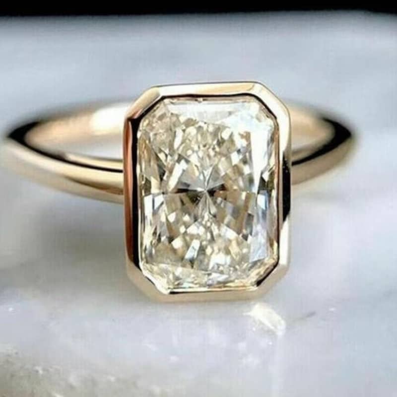 4ct Bezel Radiant - Etsy