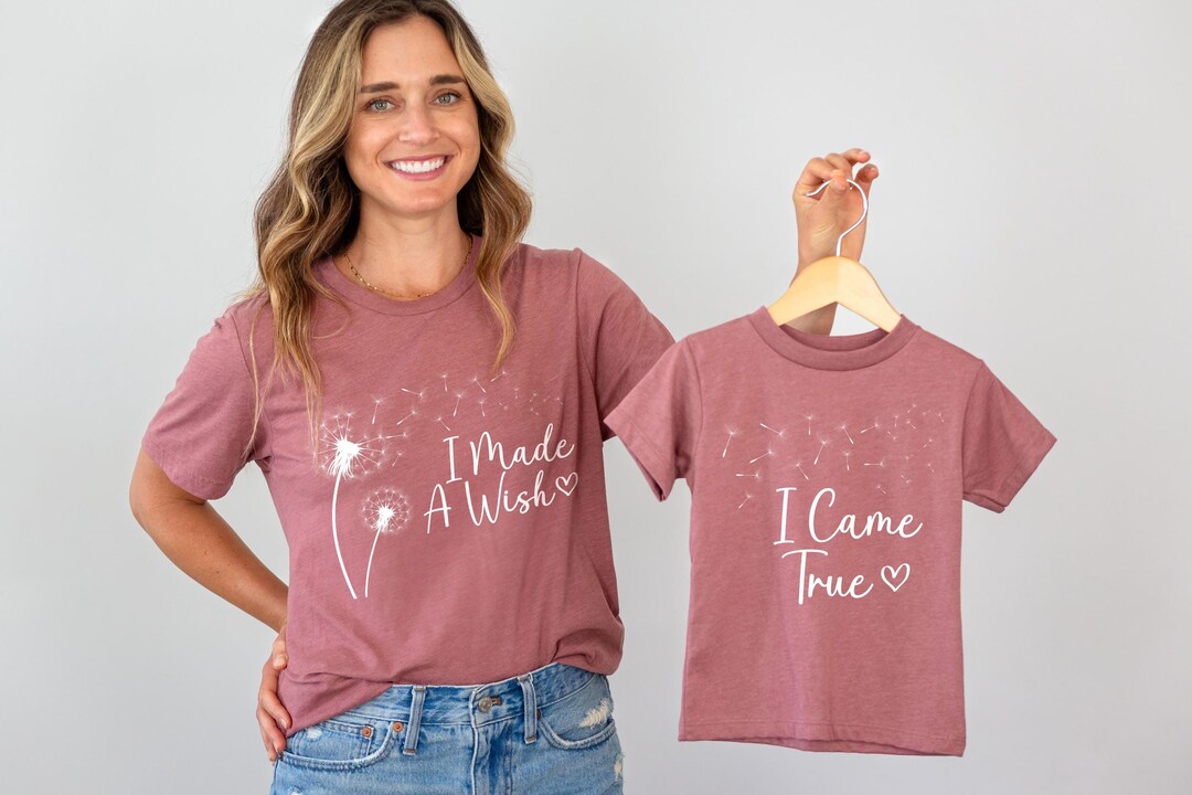 I Made a Wish Mama Shirt, I Came True Baby One Piece, Matching Mother ...