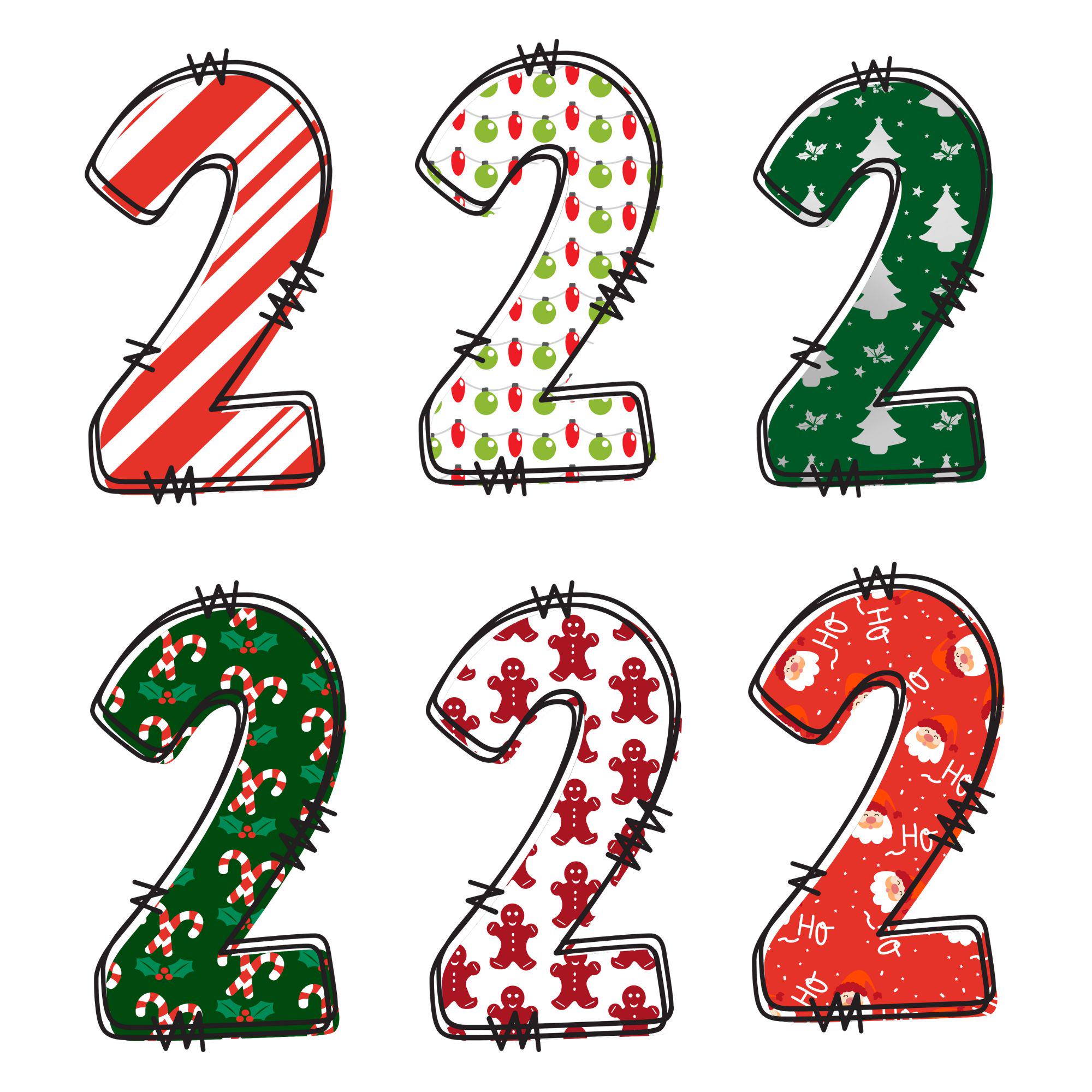 Christmas Doodle Alphabet PNG, Holiday Clip Art Set (digital Download ...