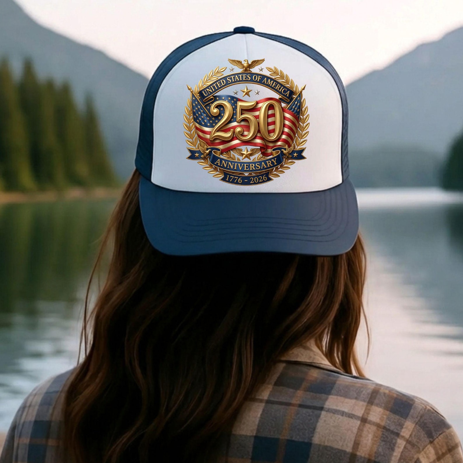 250th Anniversary USA Emblem, Patriotic Semiquincentennial Design (PNG ...