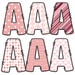 Valentine Doodle Letters Clipart, Pink Alphabet PNG Bundle (digital ...