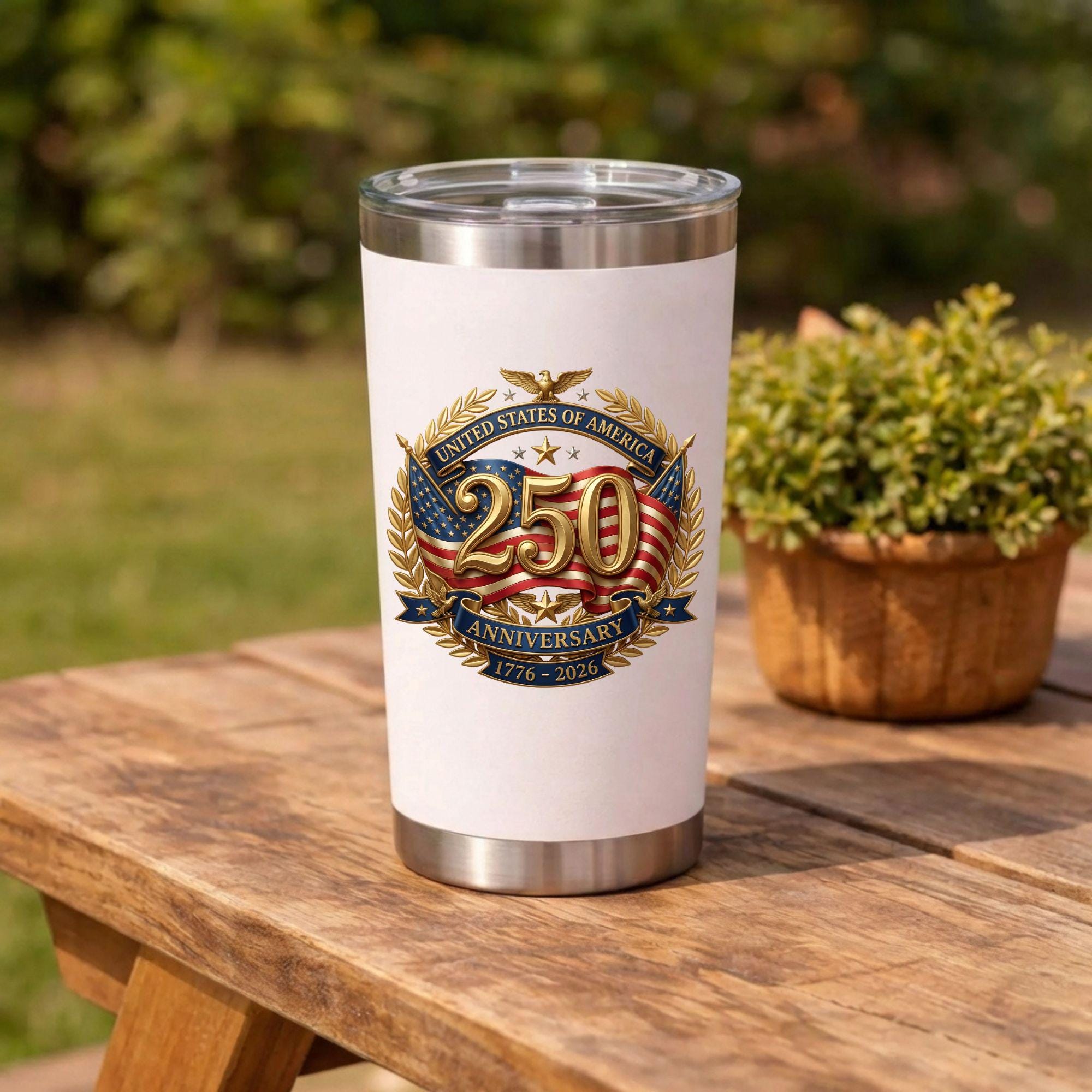 250th Anniversary USA Emblem, Patriotic Semiquincentennial Design (PNG ...