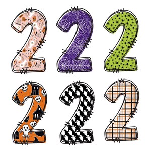 Halloween Alphabet PNG Letters, Clip Art PNG Files, Halloween Doodle ...