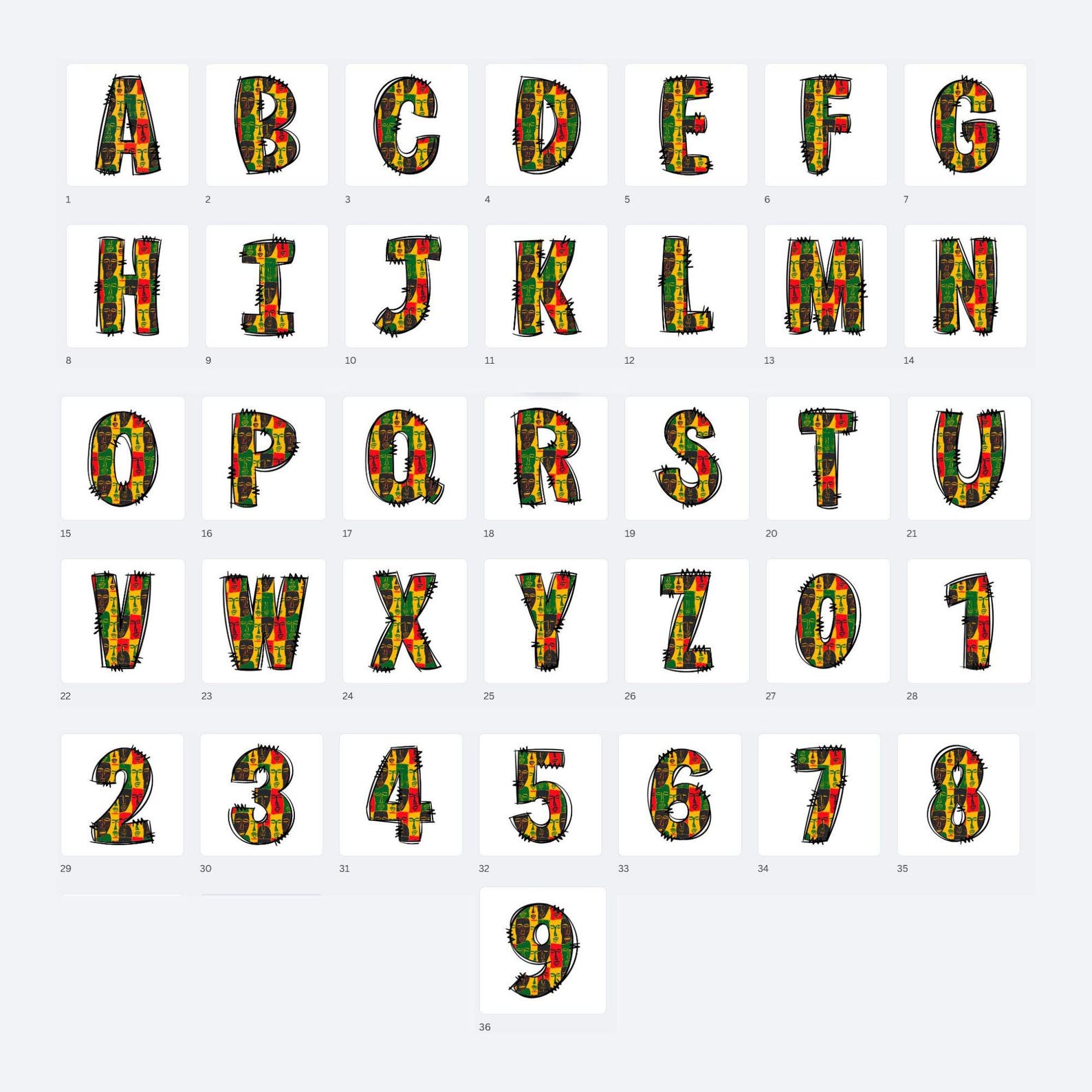 Black History Doodle Letter PNG, Alphabet Sublimation Bundle Png ...