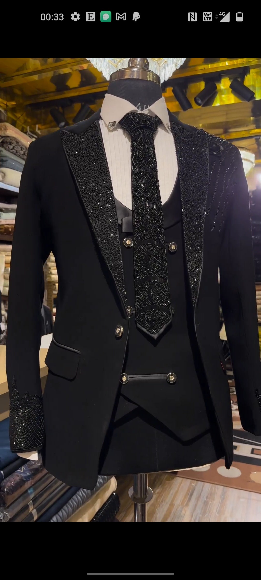 Black Hand Embroidered Tuxedo Suit Zari Golden Work Tuxedo - Etsy