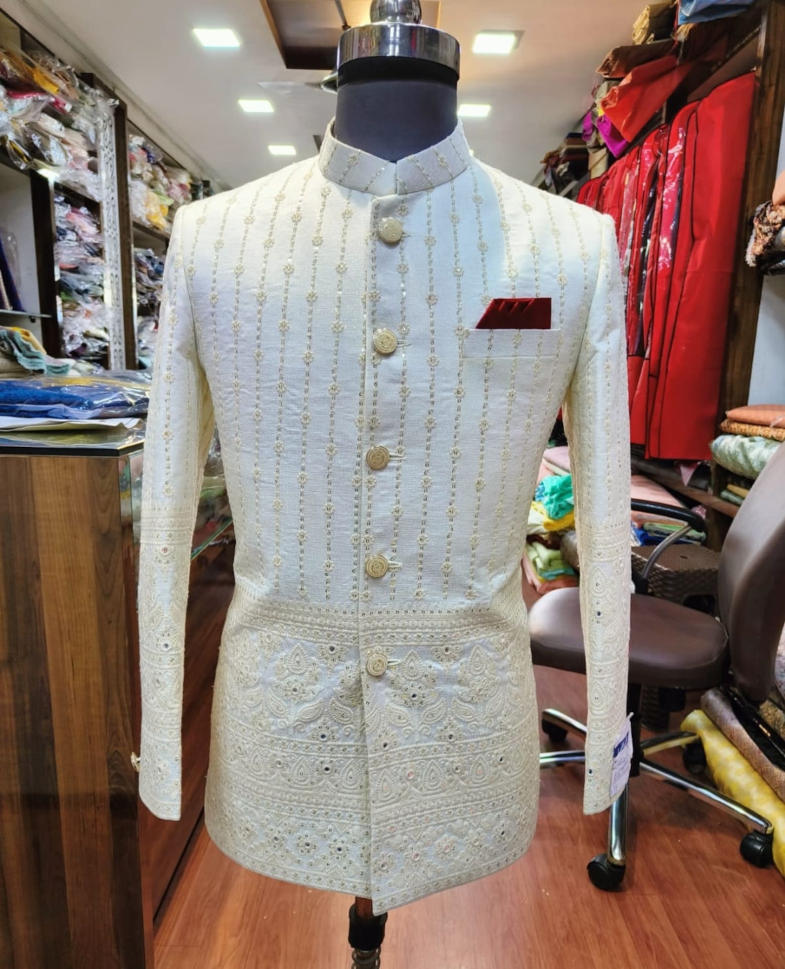 White Jodhpuri Suit for Men Jodhpuri Embroidered Sherwani for - Etsy