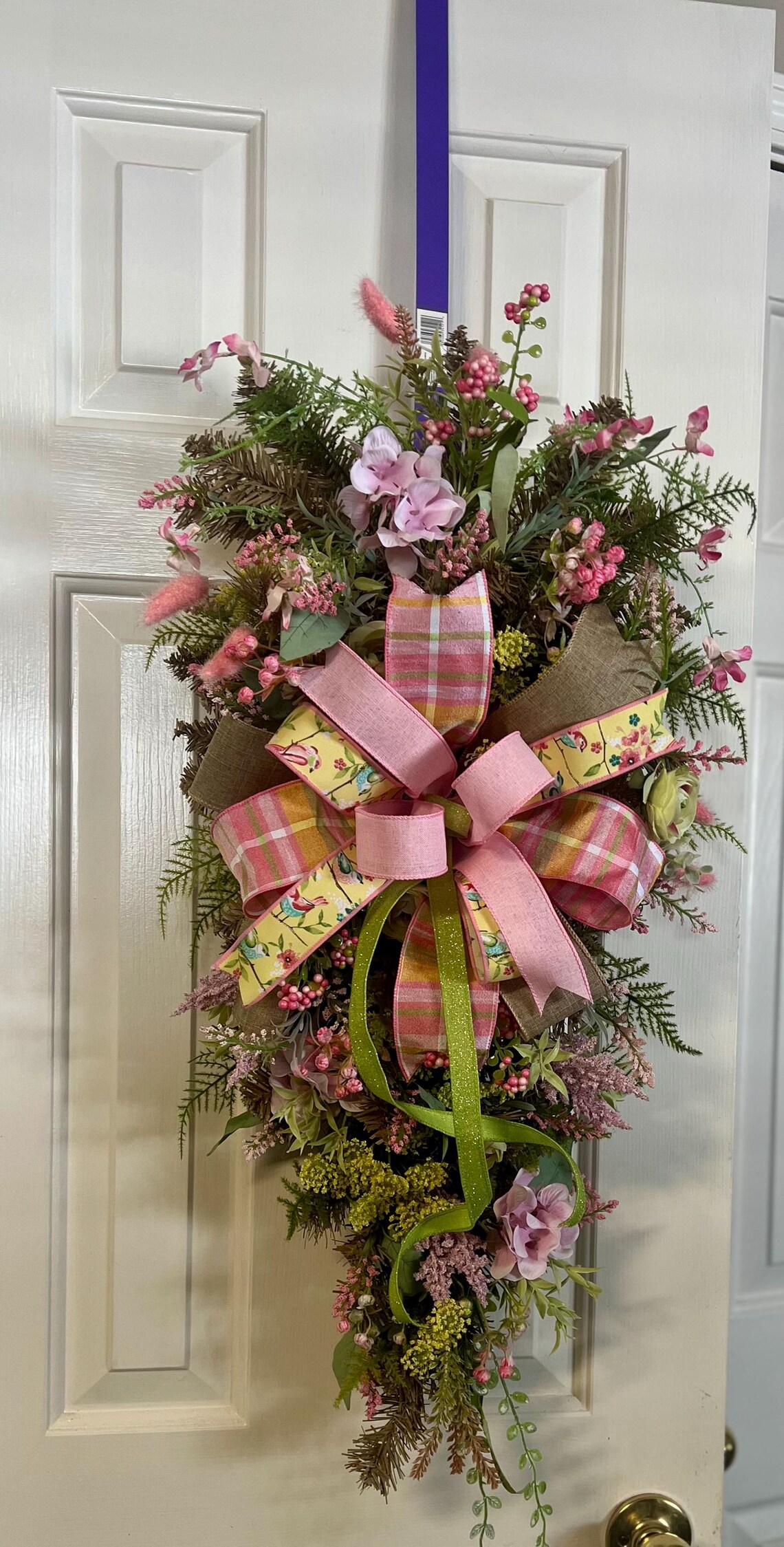 Spring Swag, Front Door Swag, Floral Spring Swag, Floral Swag, Mothers ...