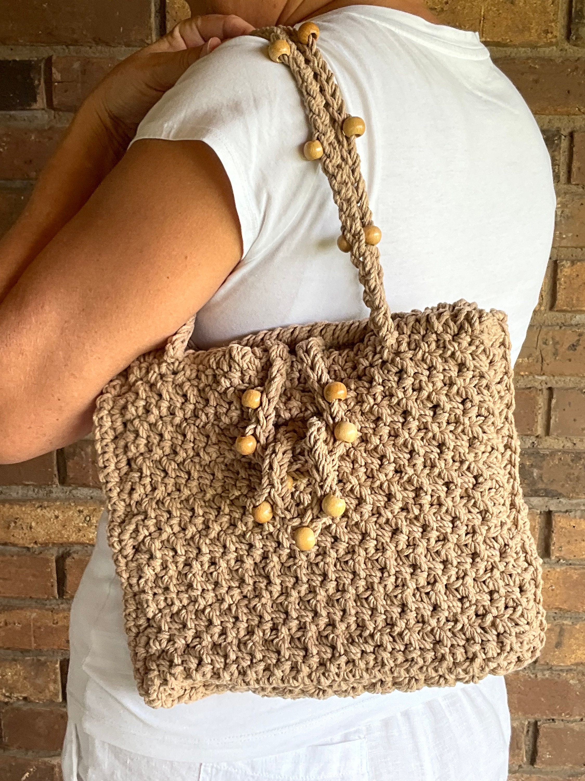 Square Italian Style Rope Bag - Etsy