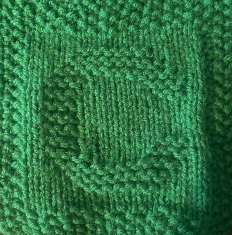 Afghan Square Letter W Knitting Pattern - Etsy