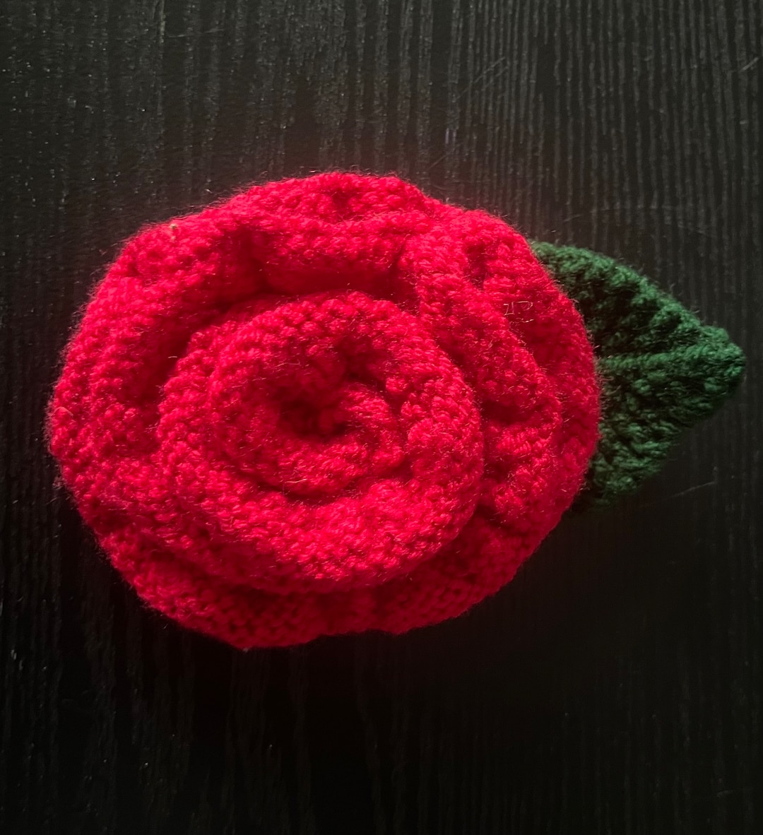 Rose and Leaf Knitting Pattern - Etsy