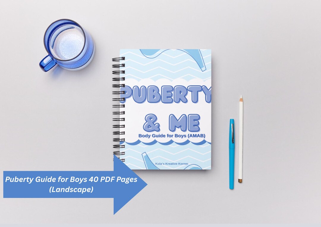Puberty Guide for Boys (AMAB) – | Educational Printable Book PDF ...