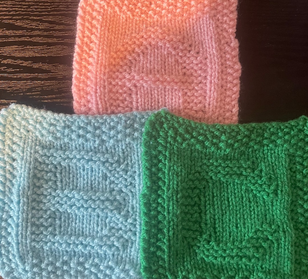 Afghan Square Letter ‘E’ Knitting Pattern - Etsy