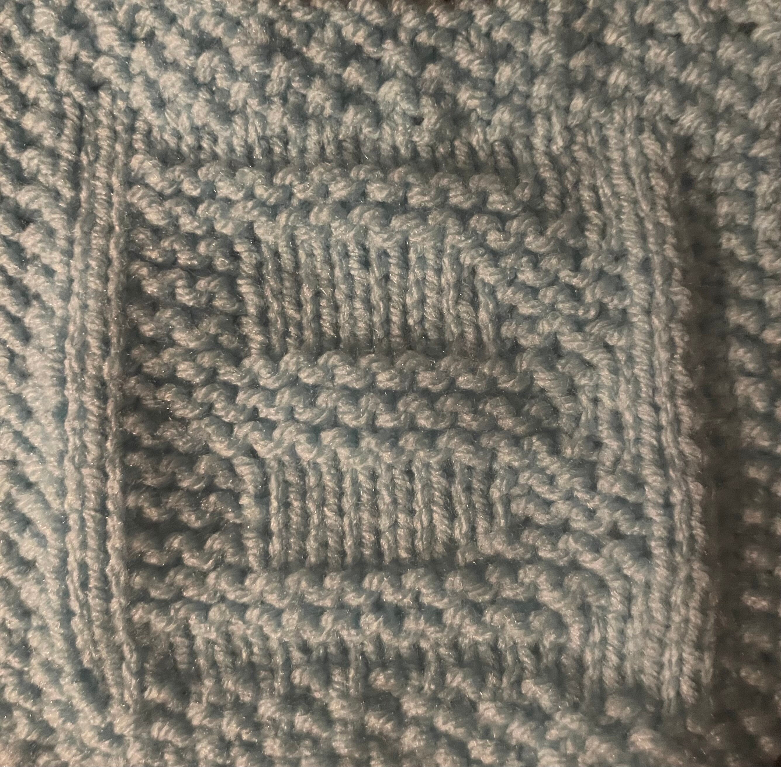 Afghan Square Letter W Knitting Pattern - Etsy