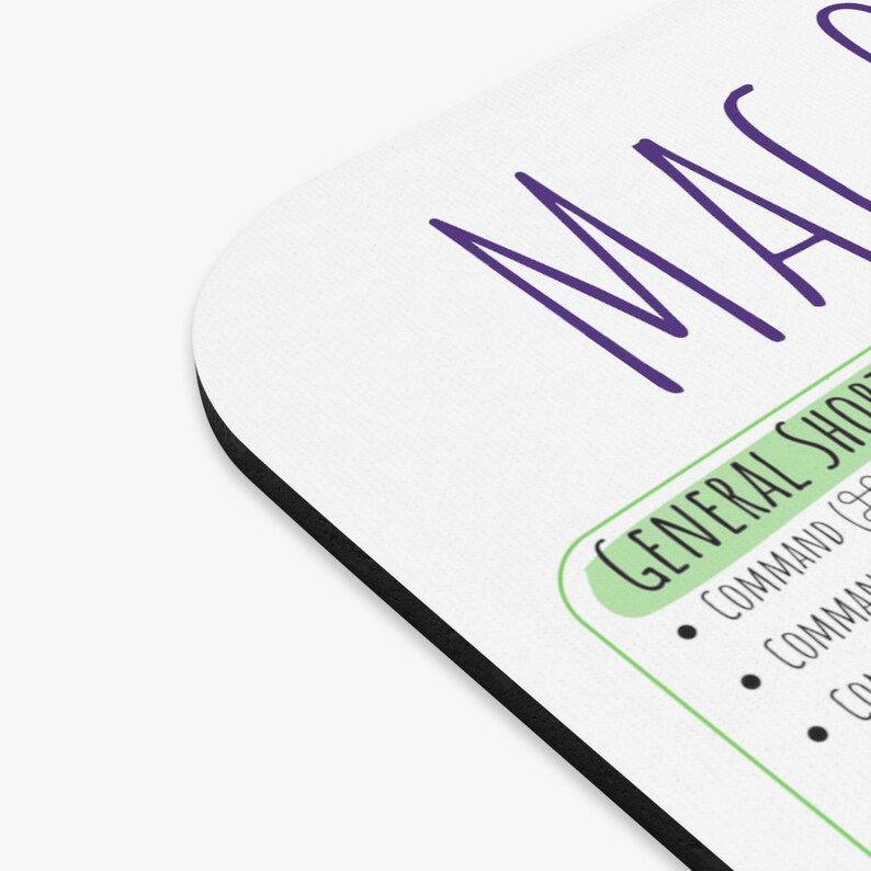 Mac OS Keyboard Shortcuts Mouse Pad (rectangle) Version 2; Mac Keyboard ...