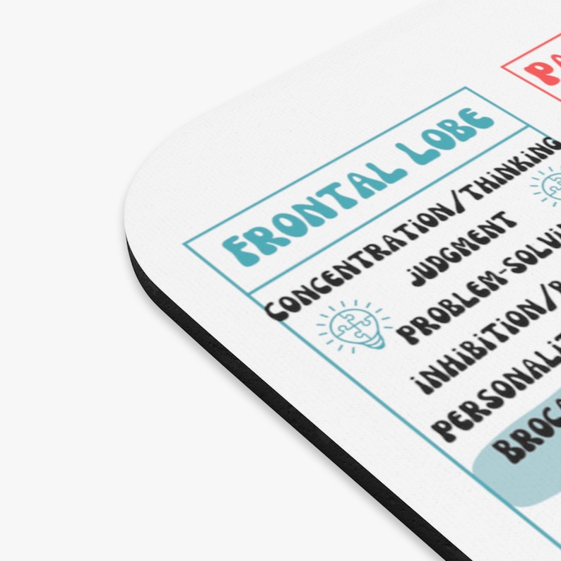 Brain Cheat Sheet Mouse Pad (rectangle), Healthcare Mouse Pad, Brain ...