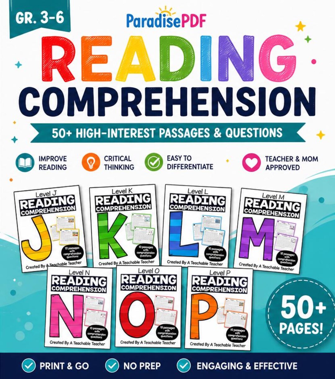 Raz Kids Leveled Reading Comprehension Bundle Gr. 3-6 | Passages ...