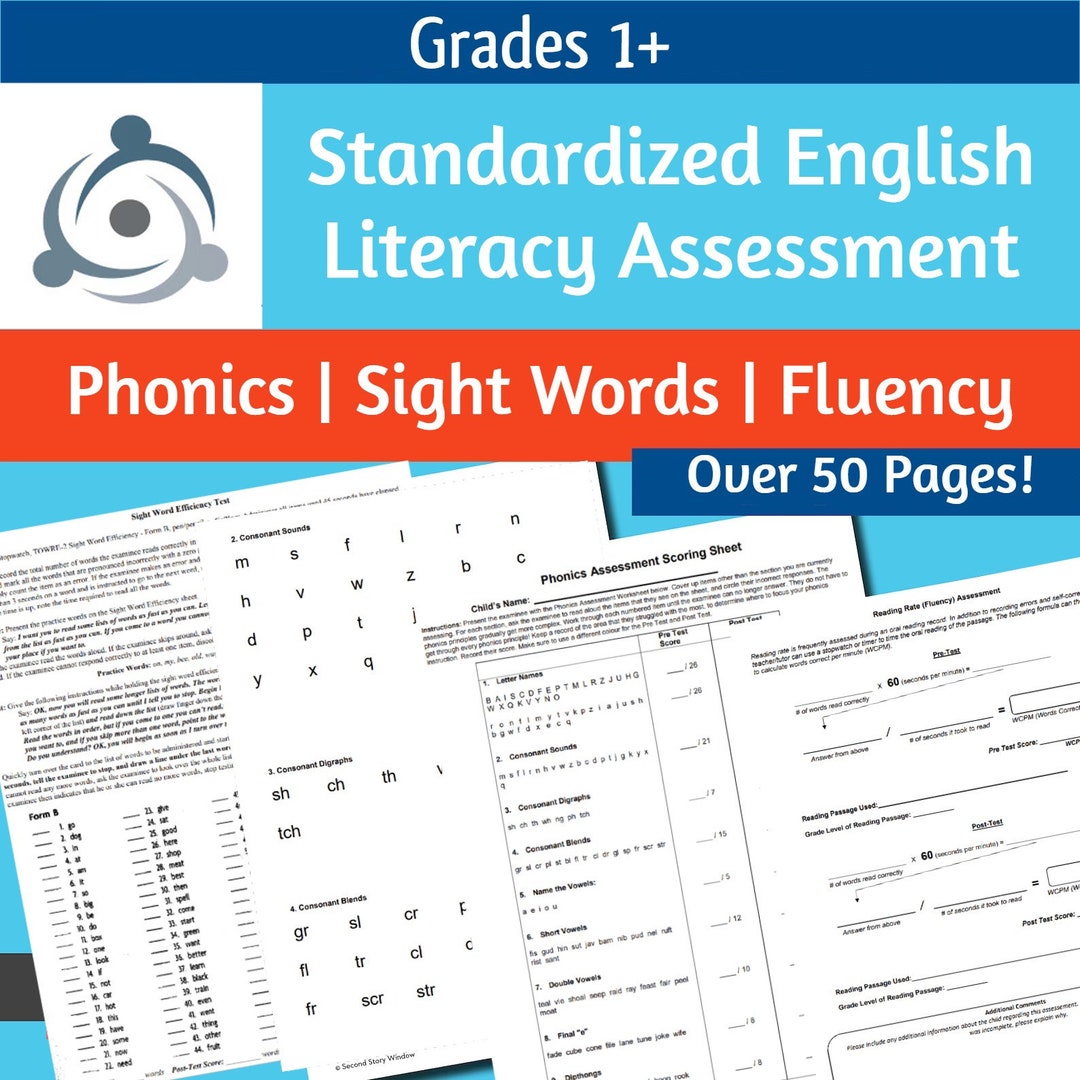 Literacy Skills Assessment: Core Applications (phonics-sightwords ...