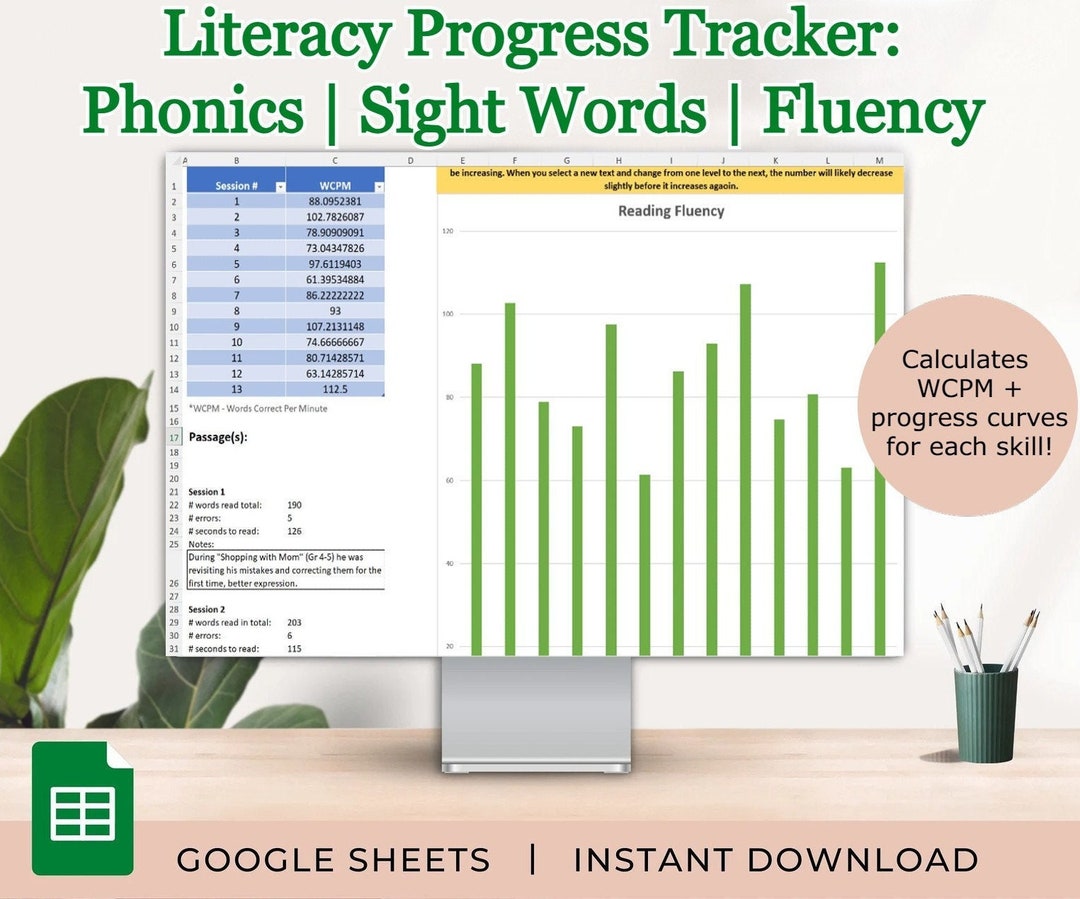 Teaching Literacy - Core Skills Progress Tracker - Etsy