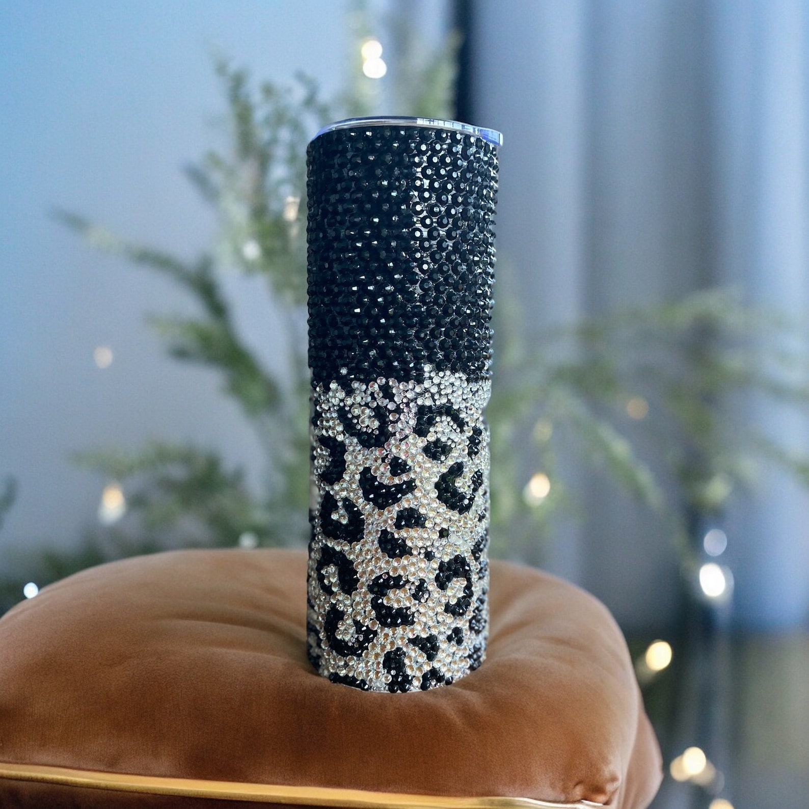 Leopard Print Rhinestone Tumbler - Etsy