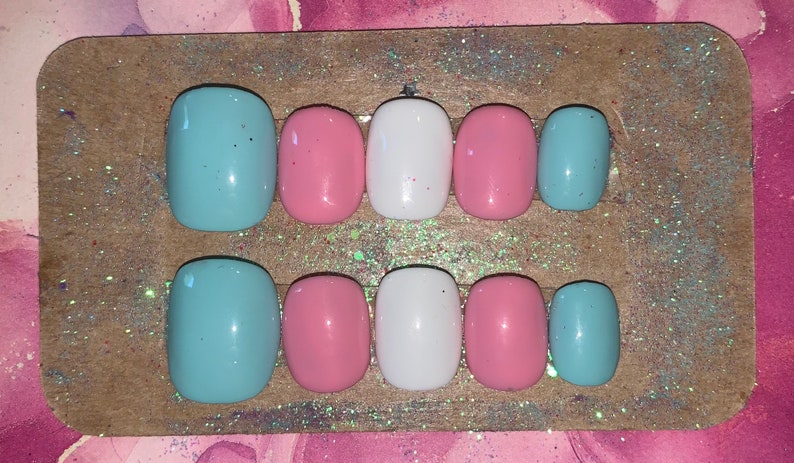 Transgender Flag Press on Nails - Etsy