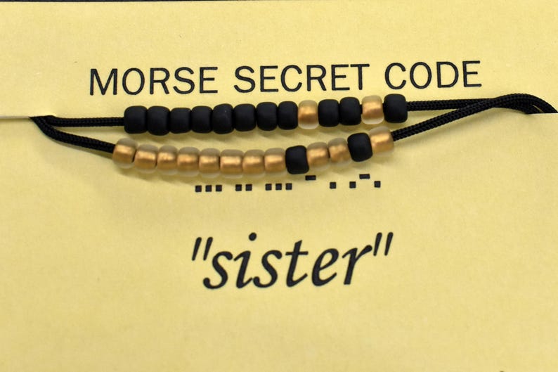 Set of Two Morse Code Sister Bracelet / Gift for Sister / Morse Code ...