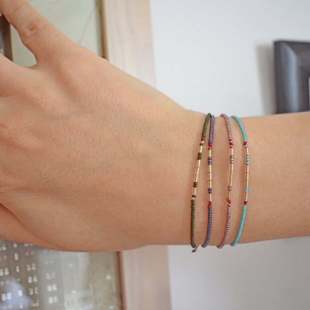 Love Morse Code Bracelet, Beaded Adjustable Invisible Anklet, Tiniest ...