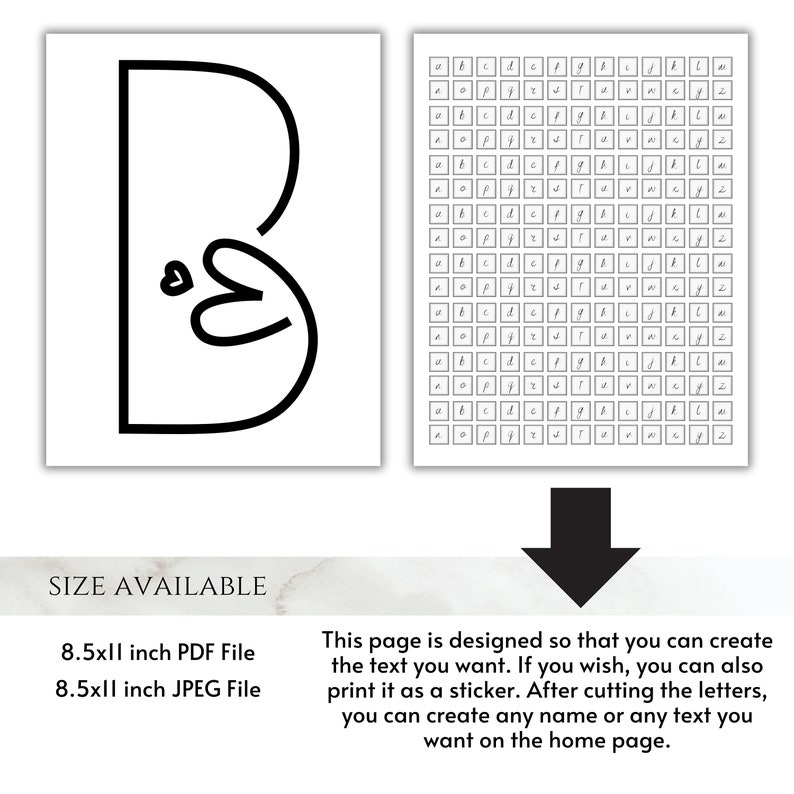 Printable Alphabet Fingerprint Art for Mother's Day for Father's Day ...