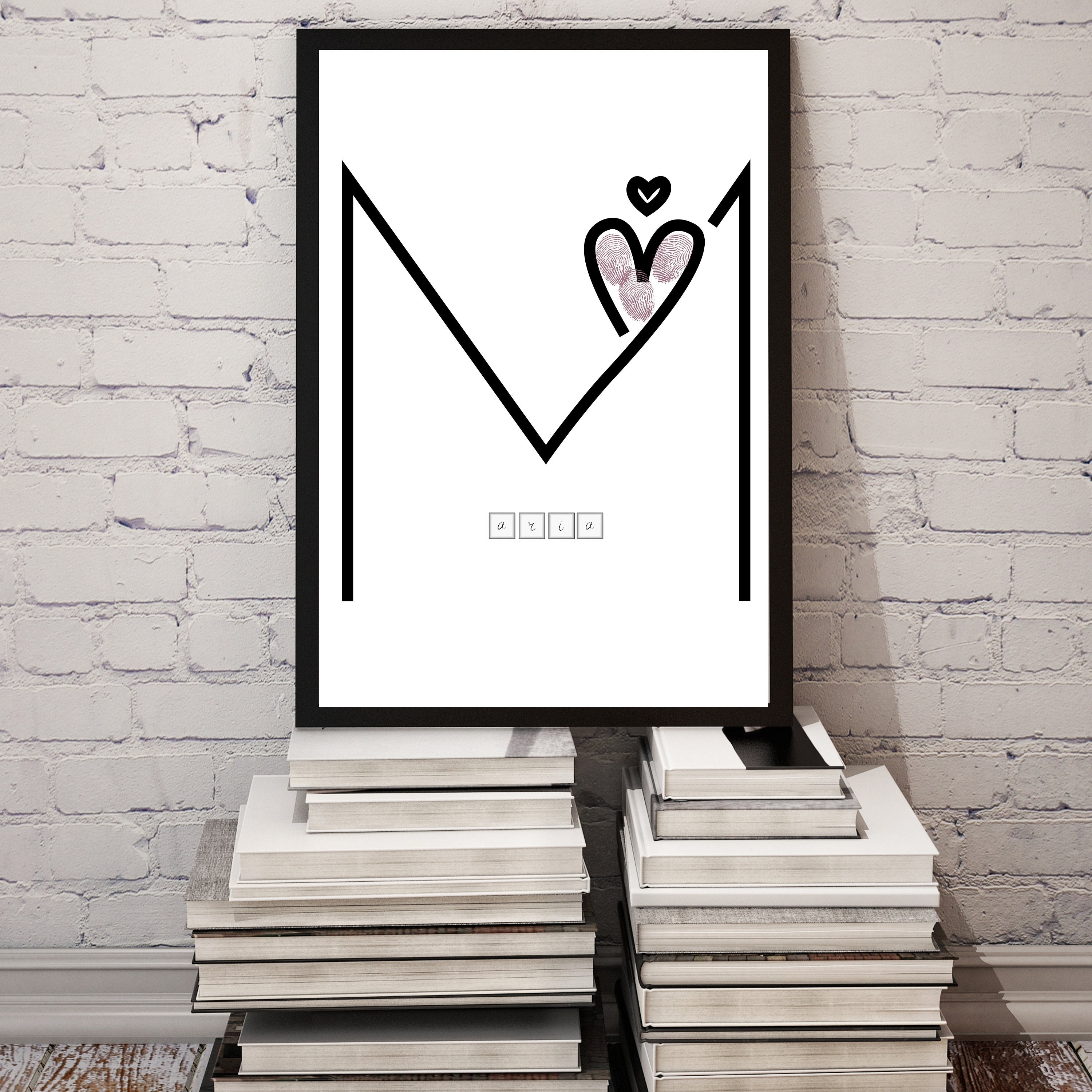 Printable Alphabet Fingerprint Art for Mother's Day for Father's Day ...