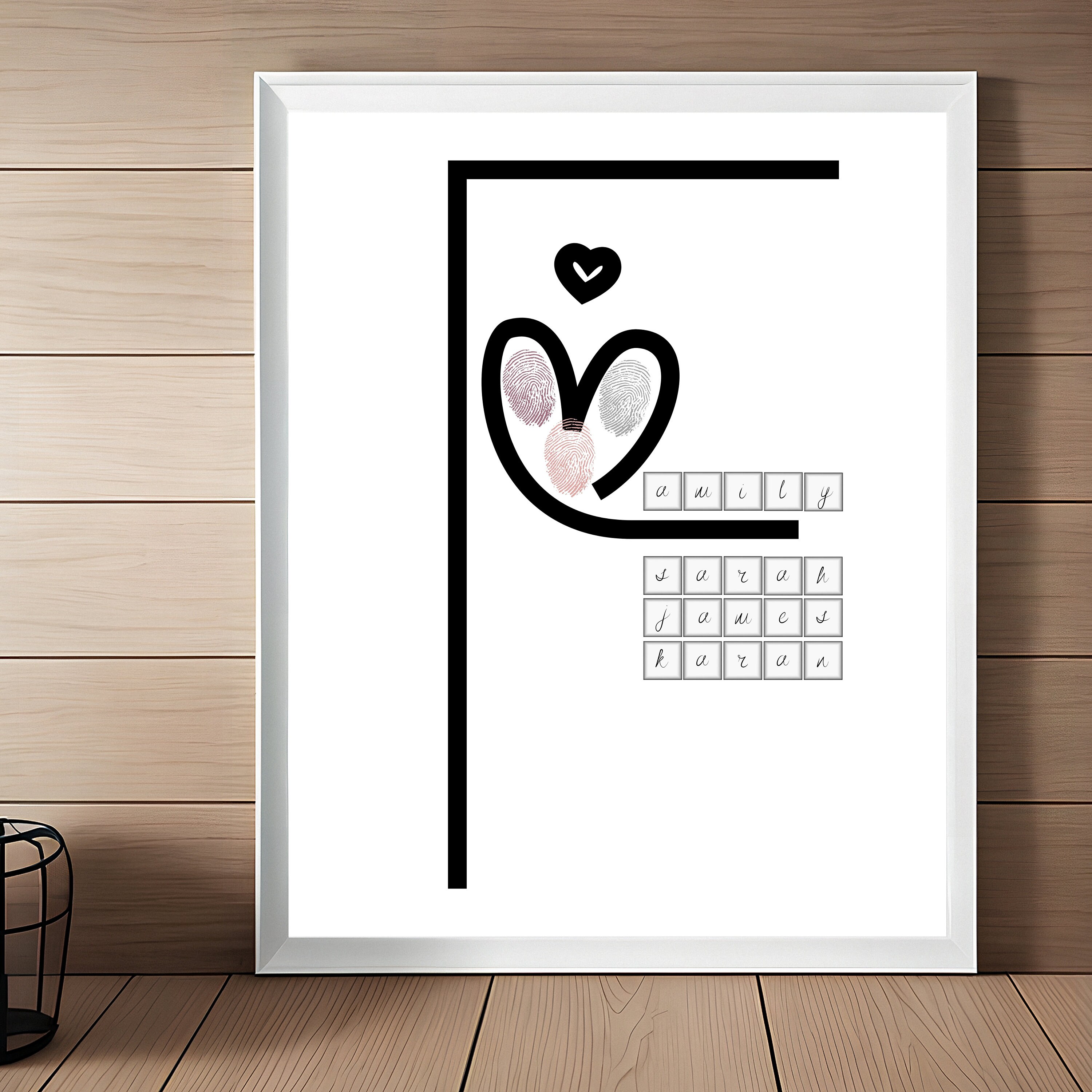 Printable Alphabet Fingerprint Art for Mother's Day for Father's Day ...