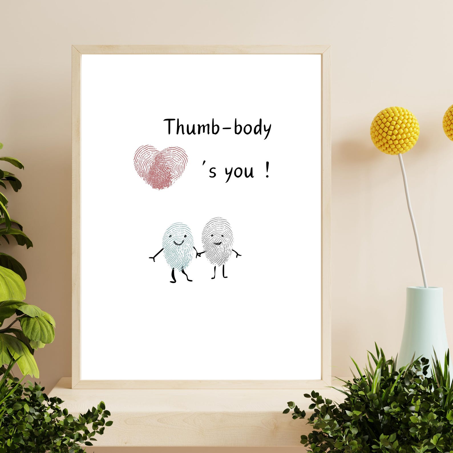 Fingerprint Father's Day Art, Printable DIY Gift (PDF) - Etsy