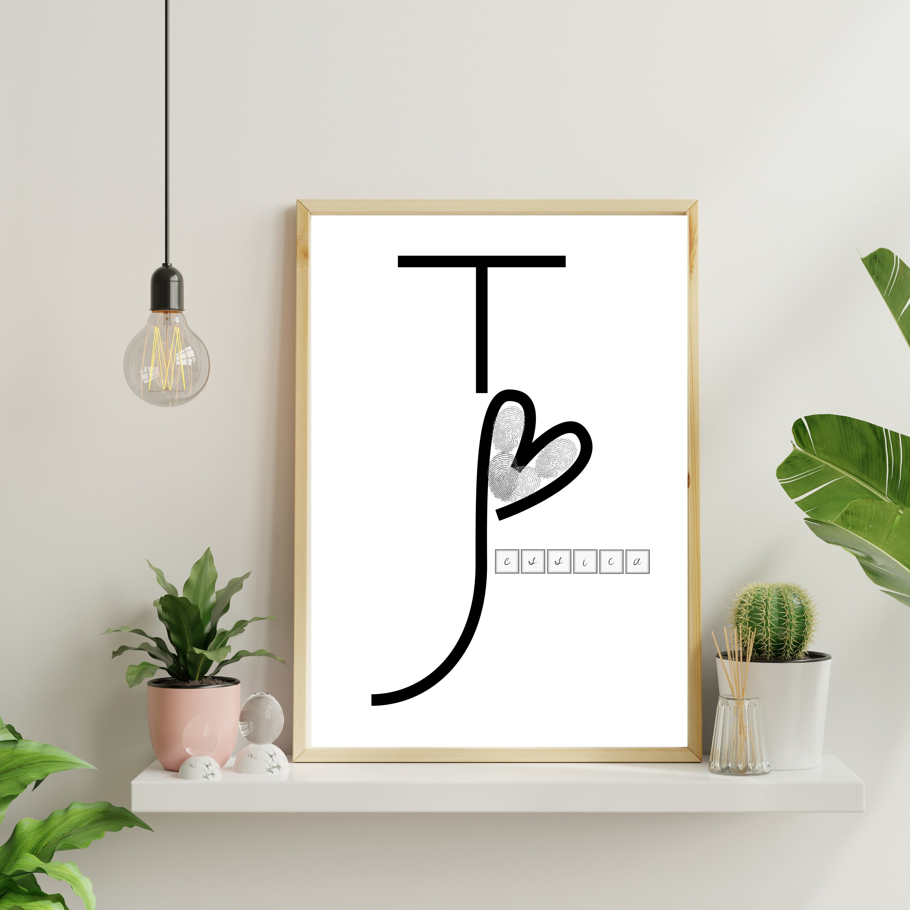 Printable Alphabet Fingerprint Art for Mother's Day for Father's Day ...