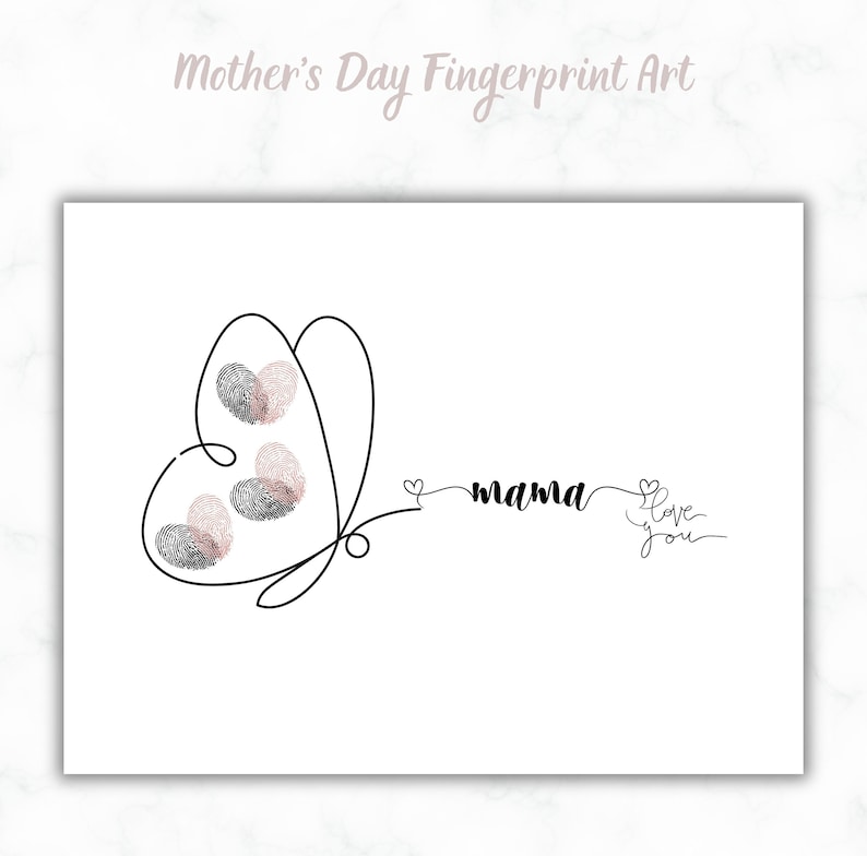 Butterfly Mother's Day Fingerprint Craft Art 2025 | Mom Craft Gift ...
