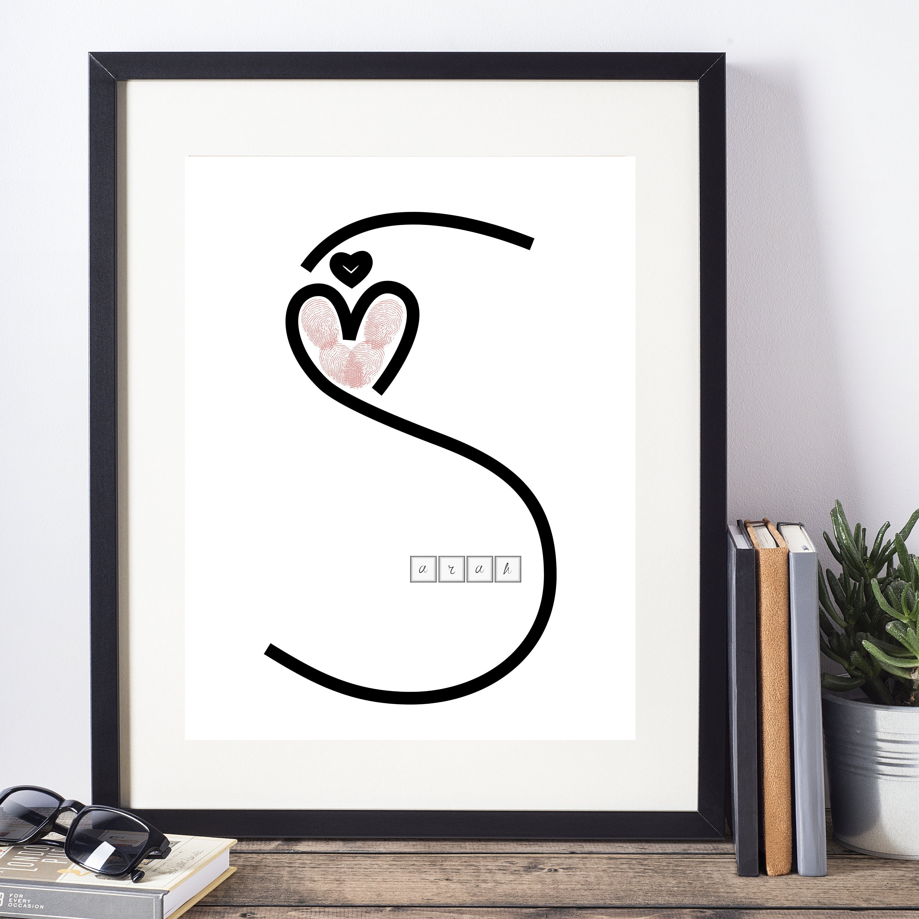 Printable Alphabet Fingerprint Art for Mother's Day for Father's Day ...