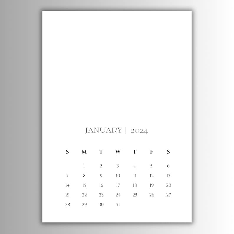 Customizable Calendar 2024, Printable DIY Gift, Custom Gift, Printable ...
