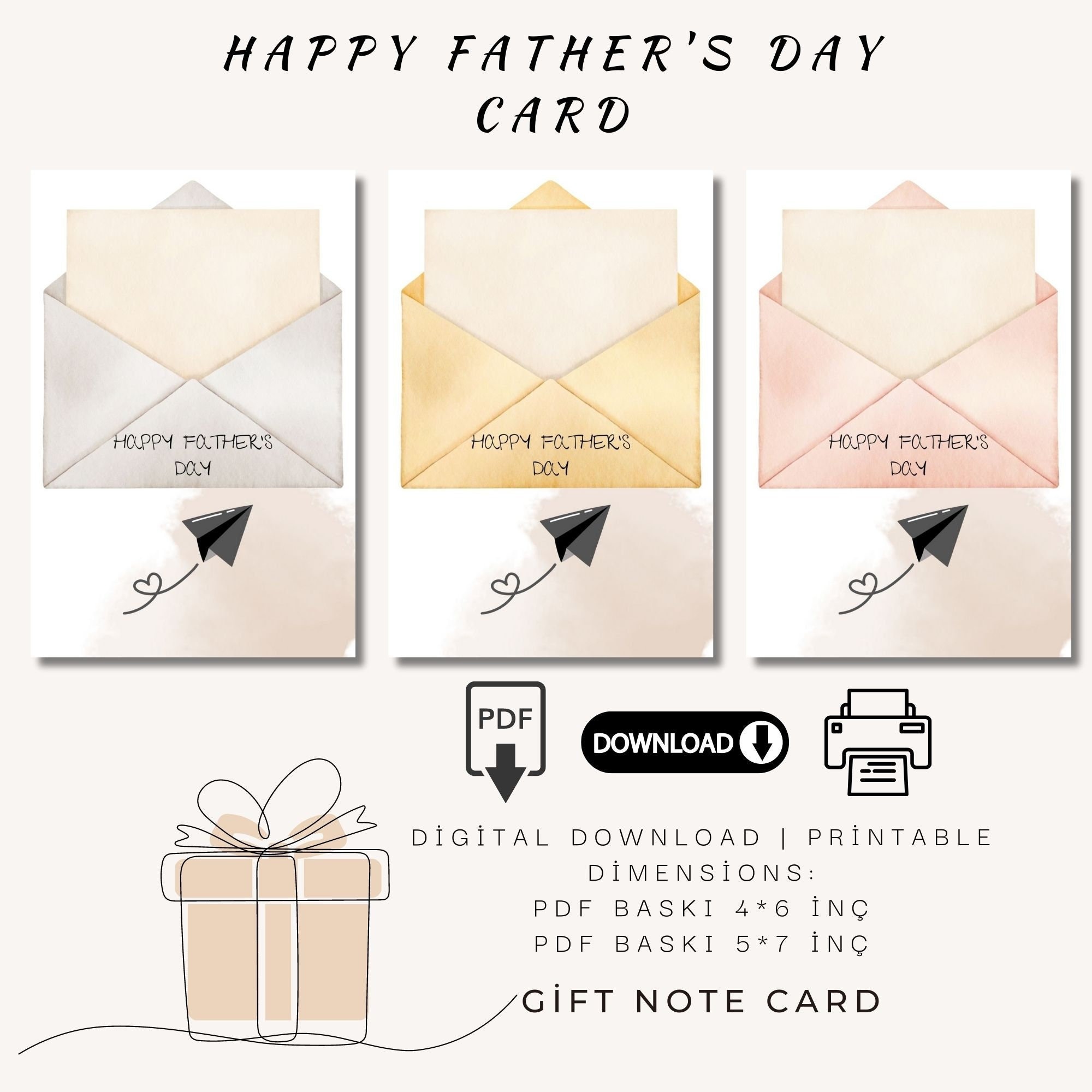 Printable Happy Fathers Day Greeting Card Colorful Card for - Etsy