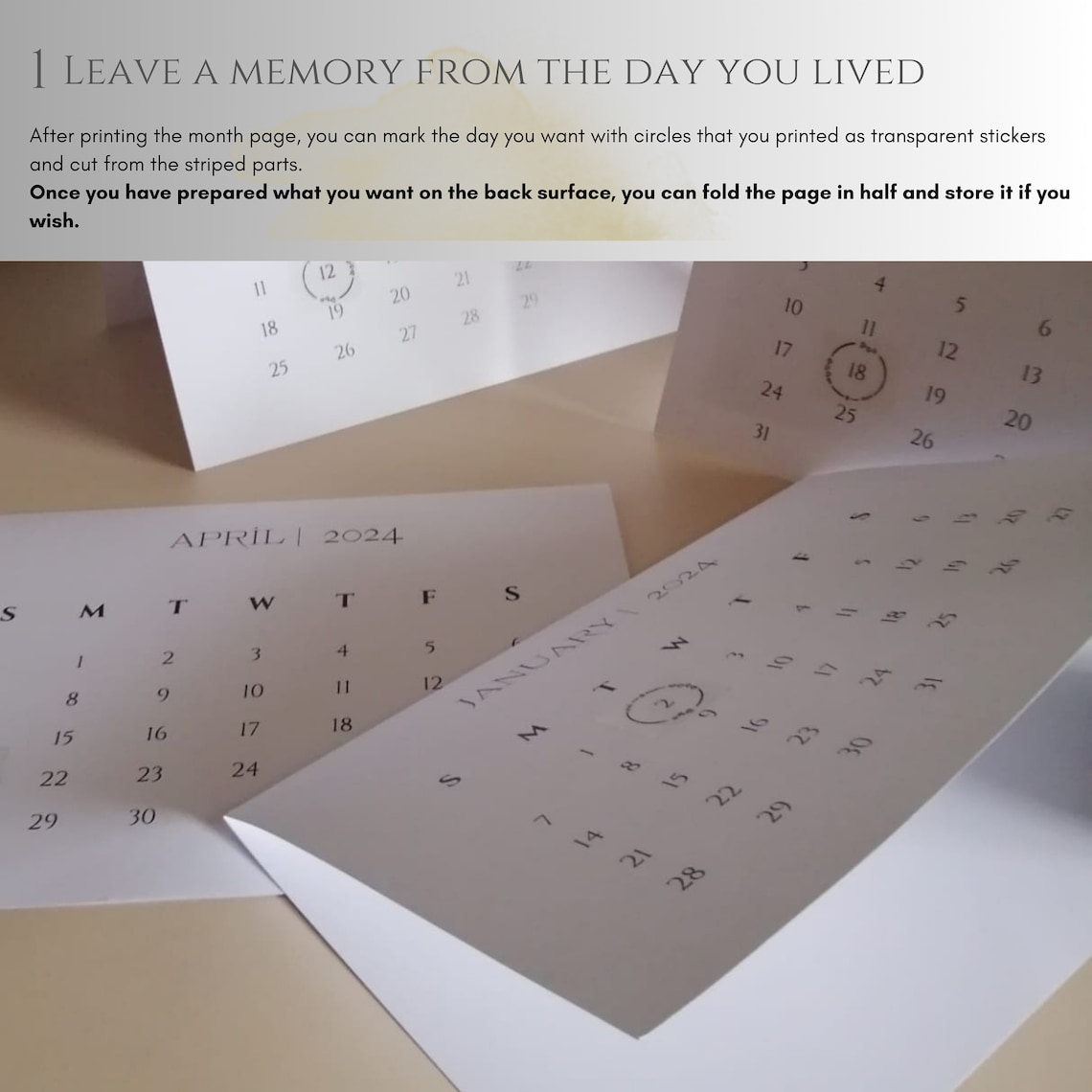 Customizable Calendar 2024, Printable DIY Gift, Custom Gift, Printable ...