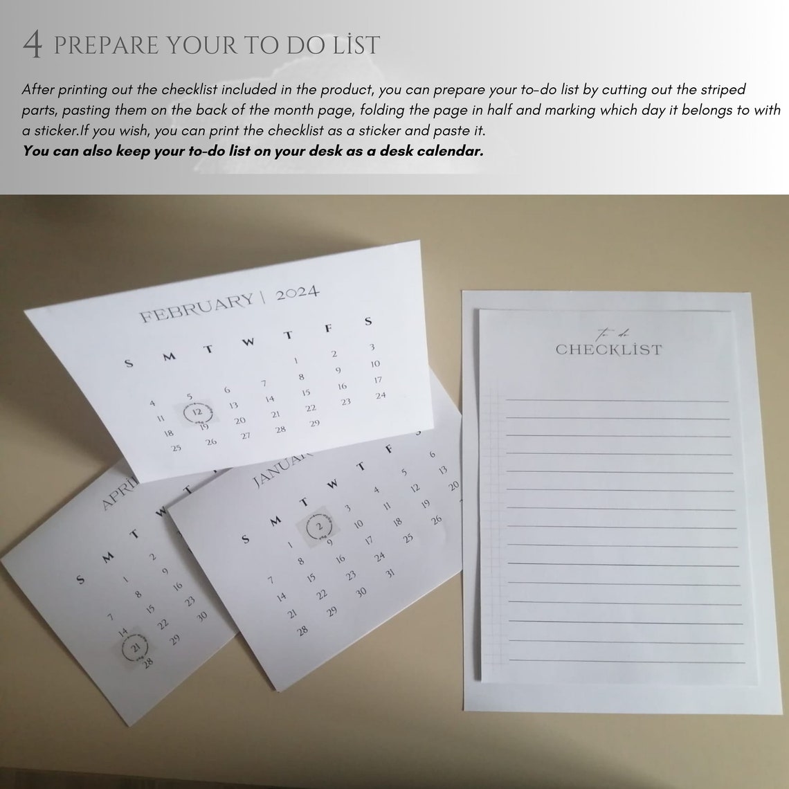 Customizable Calendar 2024, Printable DIY Gift, Custom Gift, Printable ...