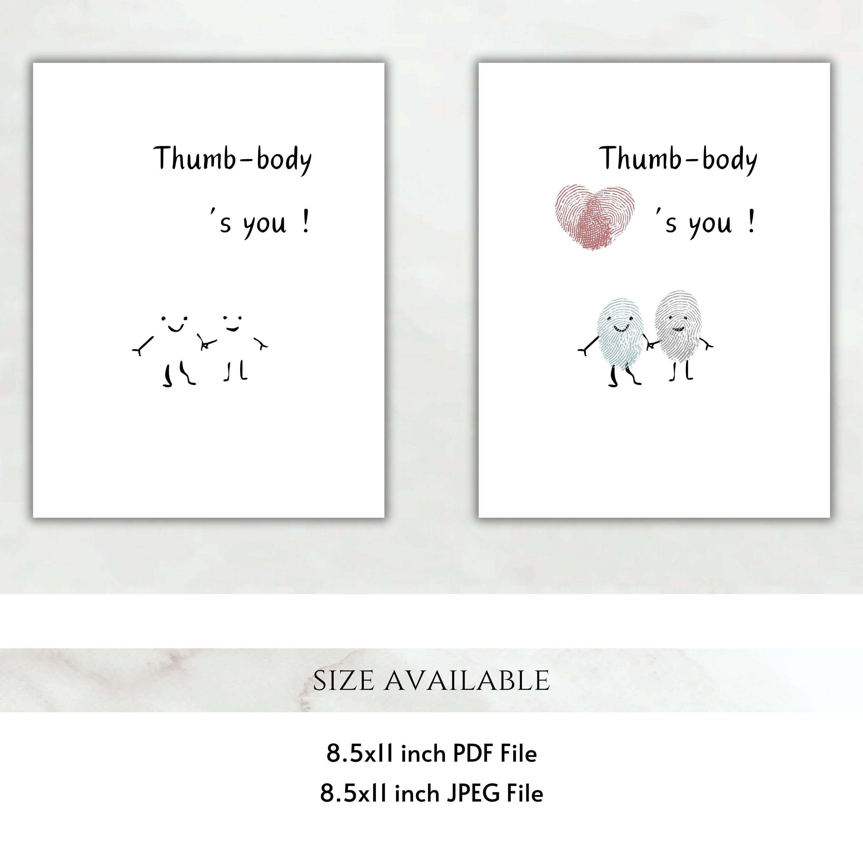 Fingerprint Father's Day Art, Printable DIY Gift (PDF) - Etsy