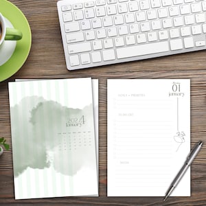 2024 Calendar, Printable Daily Planner 2024, Each Page is a Day, Year ...