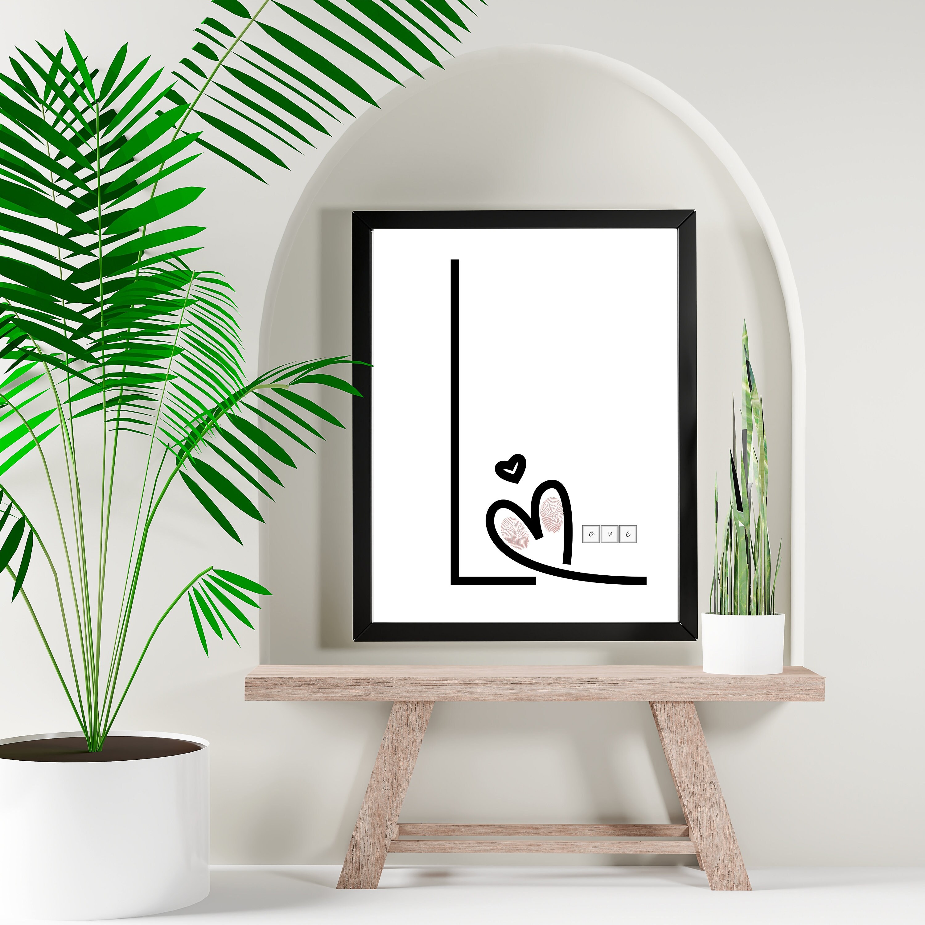 Printable Alphabet Fingerprint Art for Mother's Day for Father's Day ...