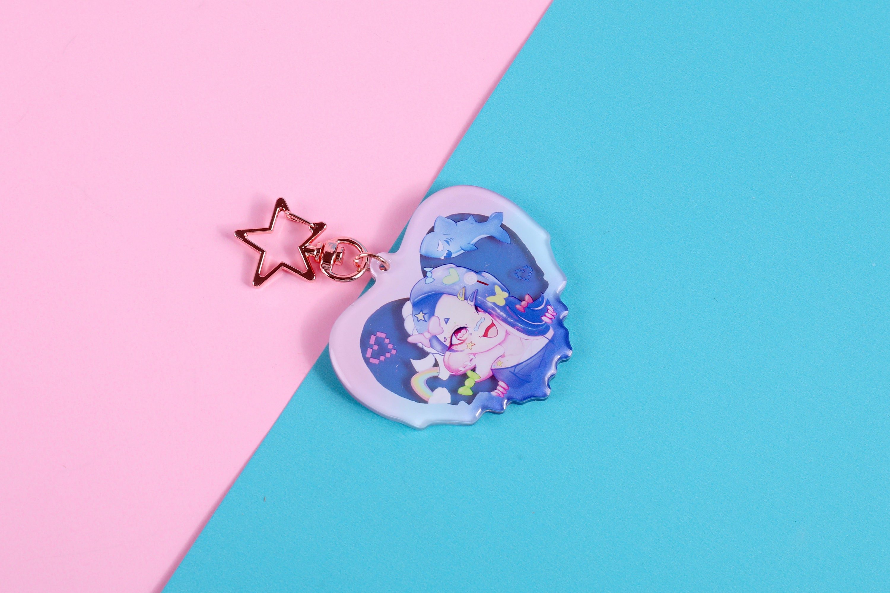Splat Idols Deep Cut Cute Heart Keychain Splatoon 3 - Etsy