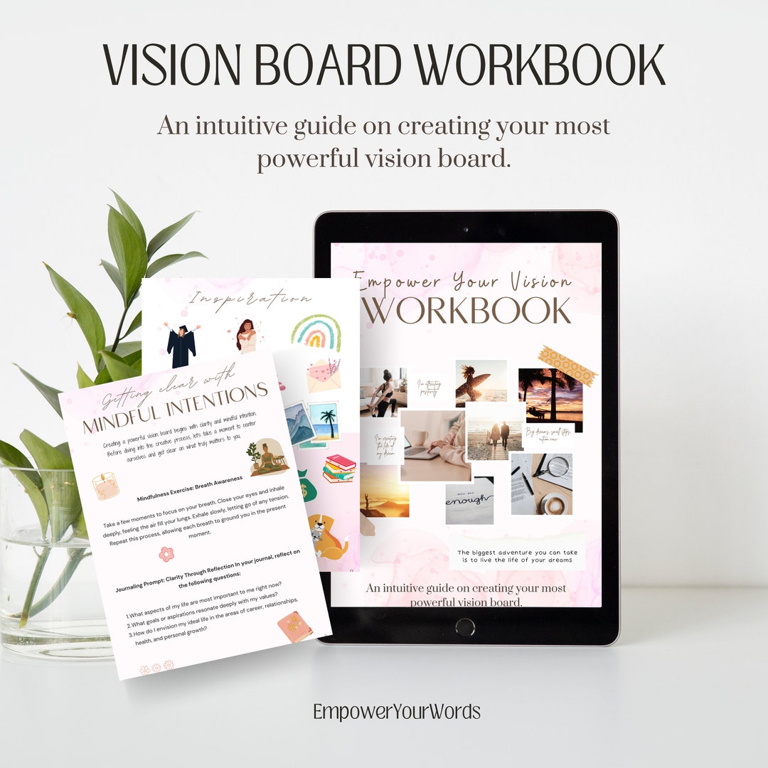 Empower Your Vision Workbook Vision Board Workbook Manifestation ...